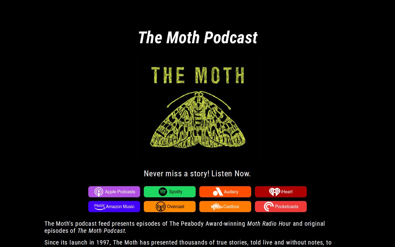 The Moth: Listen Now!